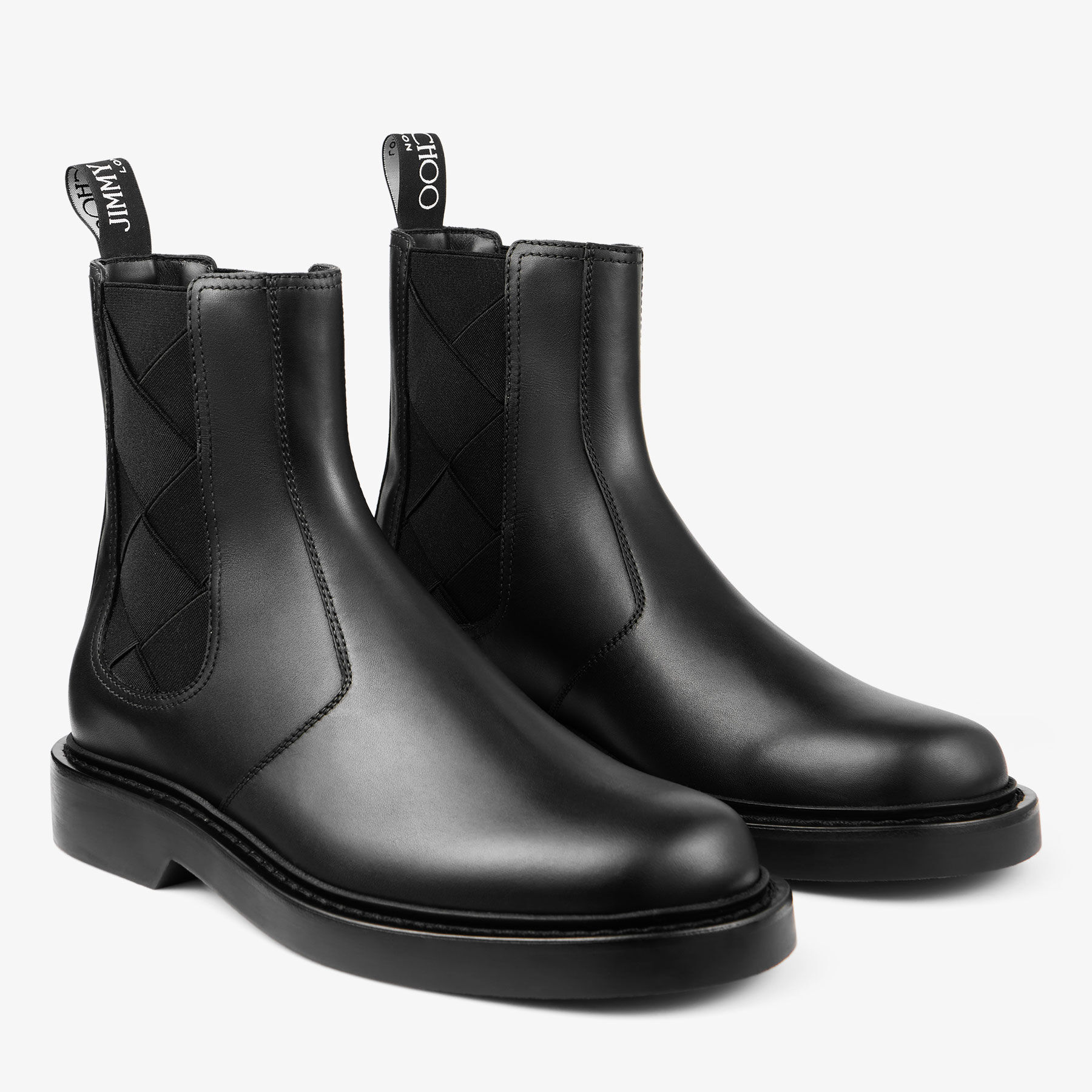 Reggie Chelsea Boot | Bottillons en cuir de veau box noir | JIMMY CHOO