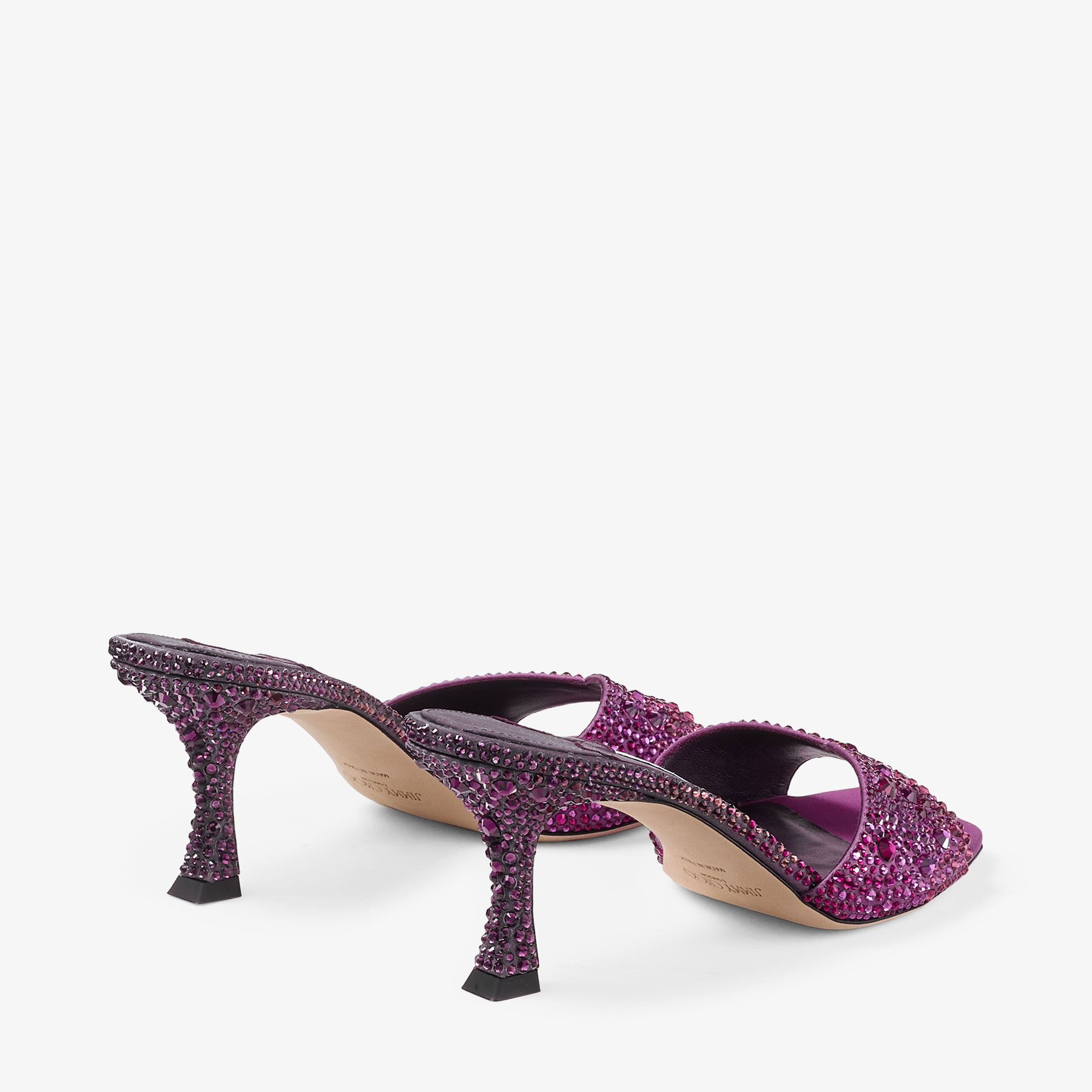 Skye 70 | Winter Bloom and Violet Orchid Satin Mules with Degrade ...