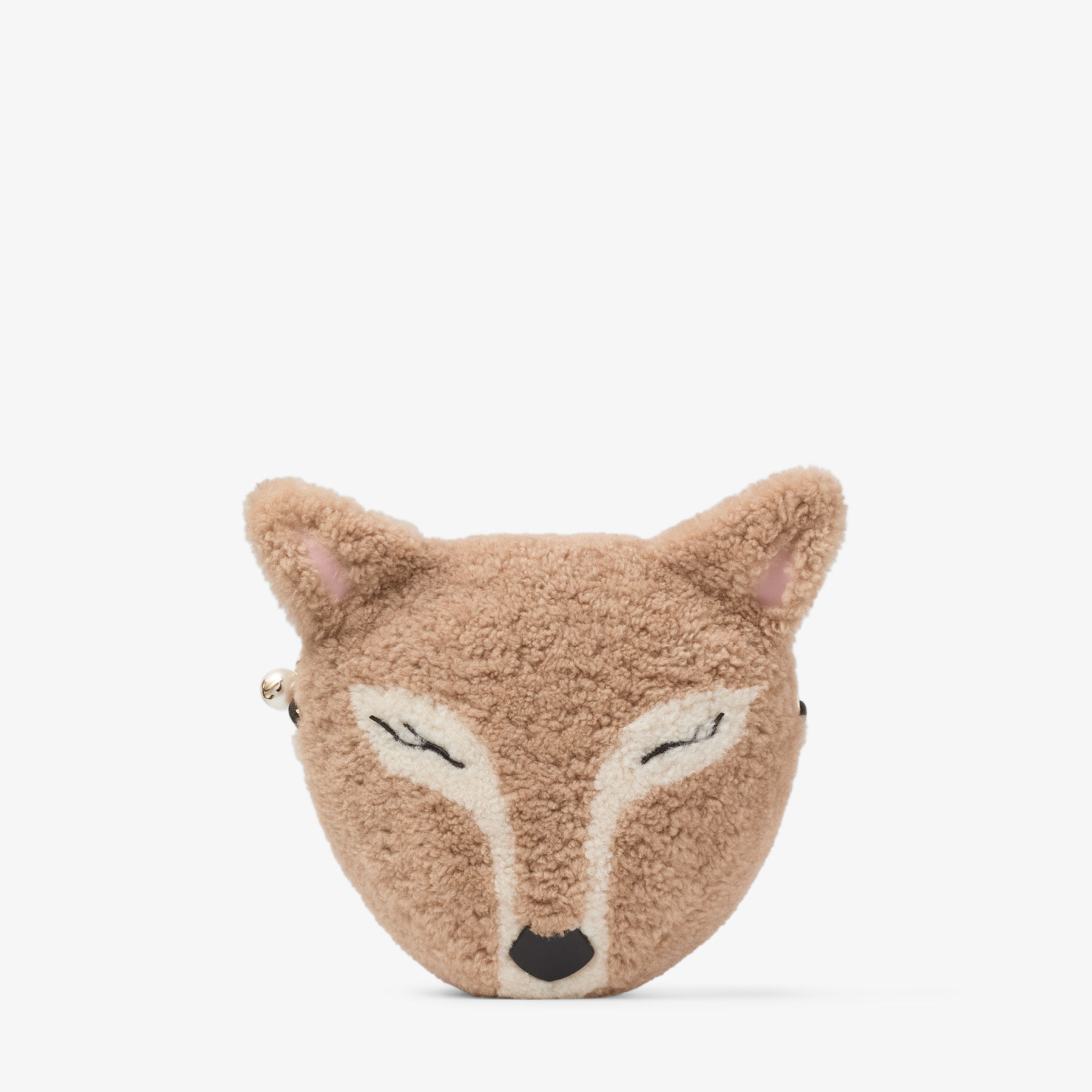 Soft Fox Mini Bag | Toffee Shearling Fox Mini Bag | JIMMY CHOO
