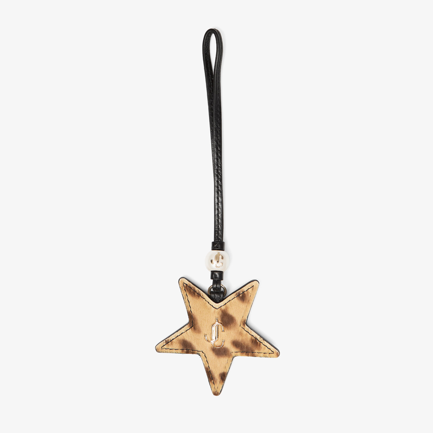 Star Charm |Natural Leopard Print Pony Star Bag Charm | JIMMY CHOO