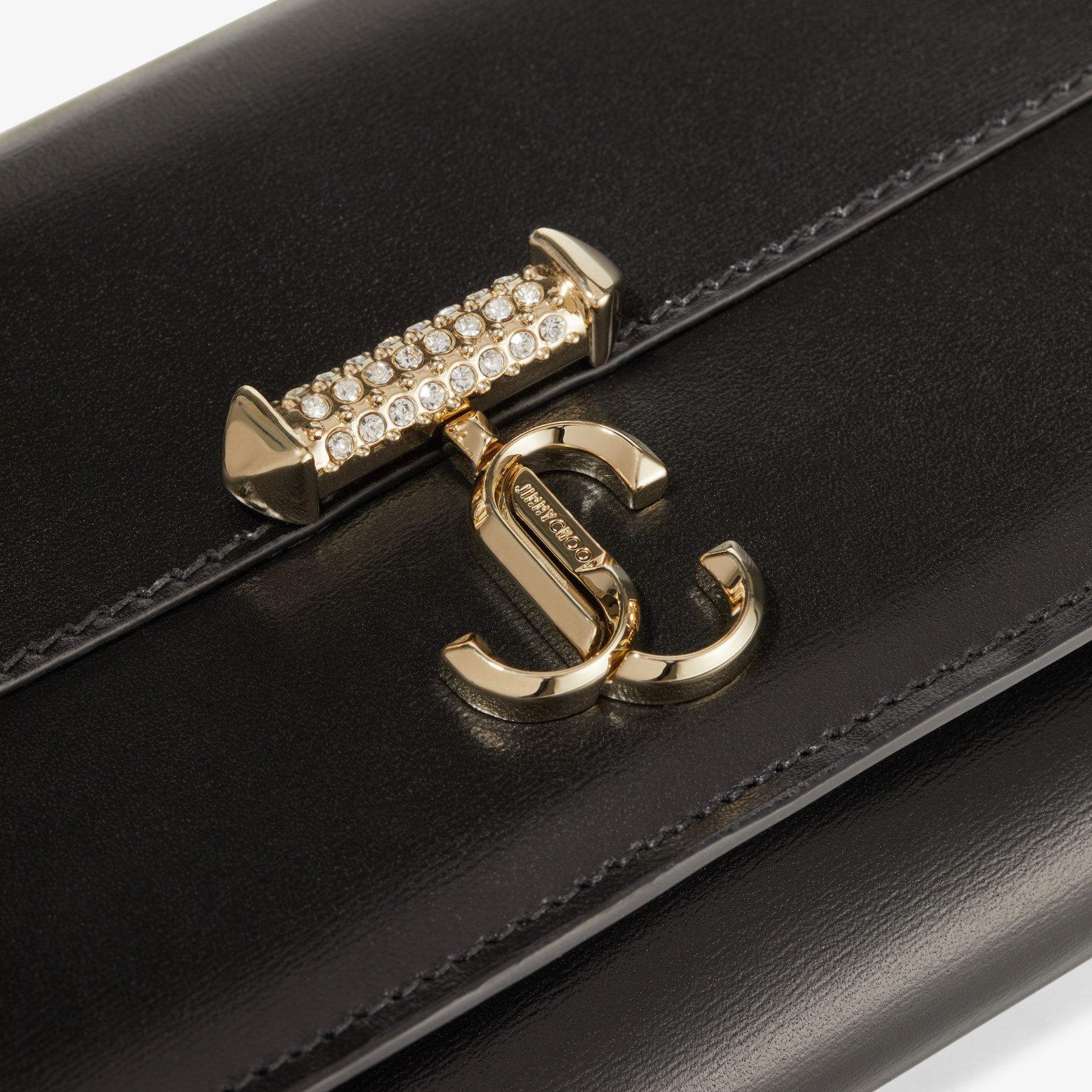 AVENUE WALLET/CHAIN | Black Leather Wallet with Pearl Strap | Summer ...