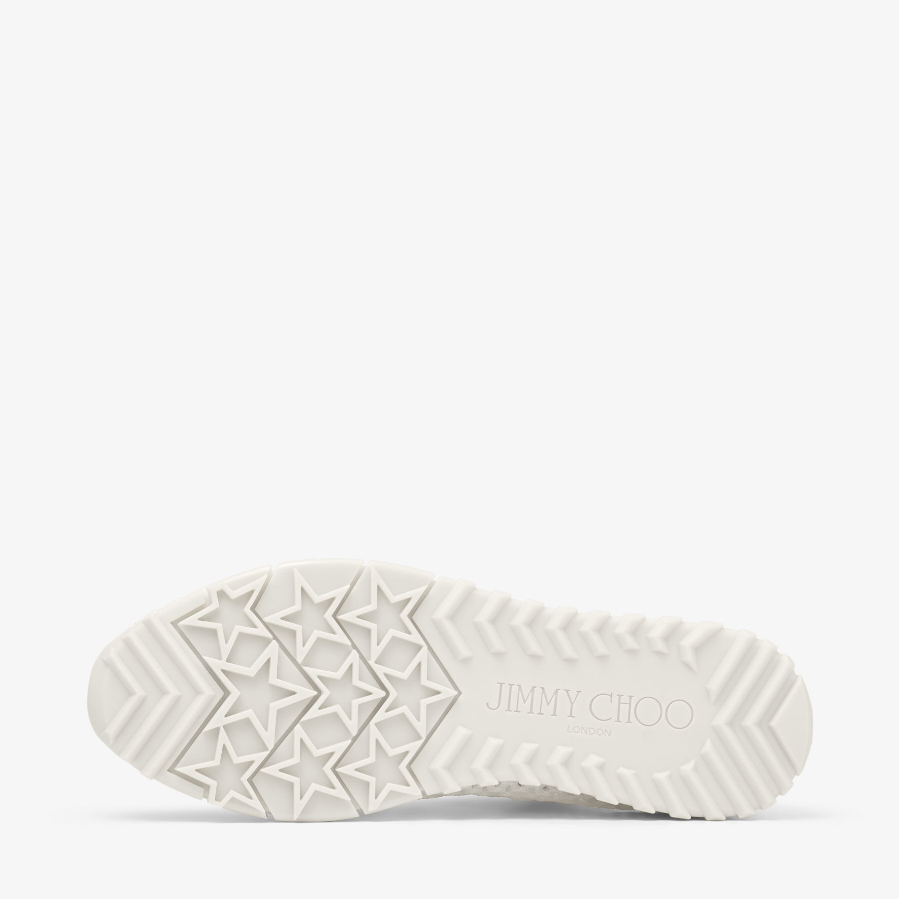Veles | Latte Crochet Knit Low-Top Trainers with Pearls | JIMMY CHOO