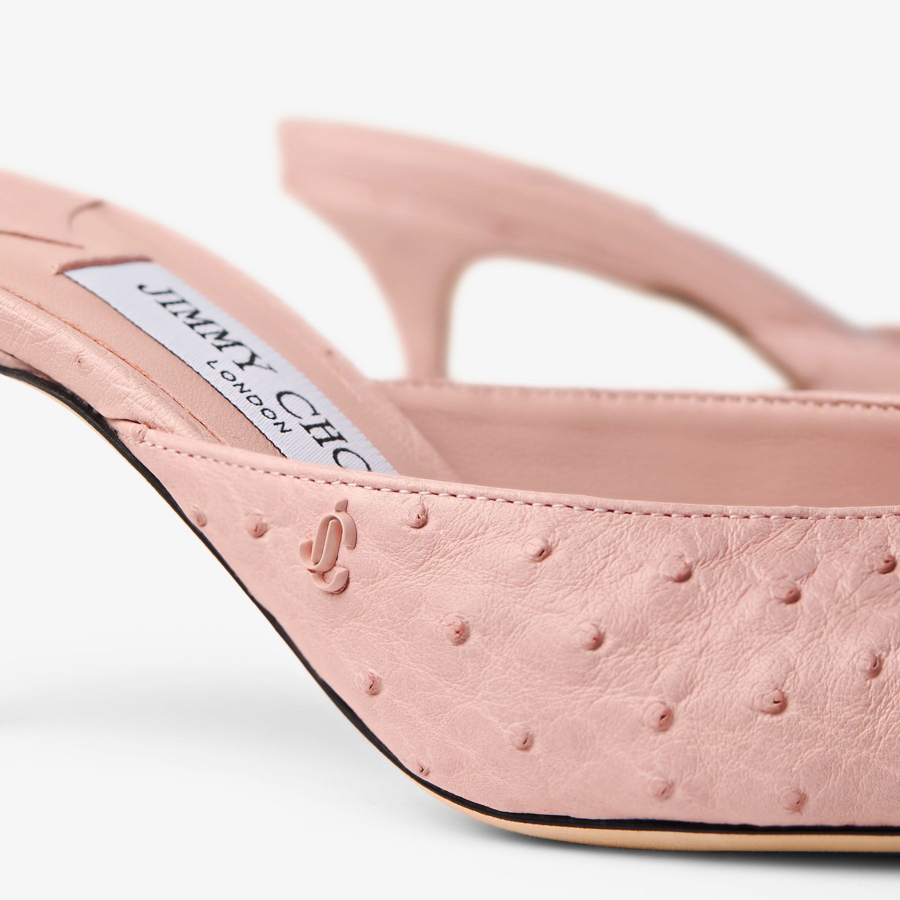 Vivi 65 | Rose Ostrich Leather Mules | JIMMY CHOO