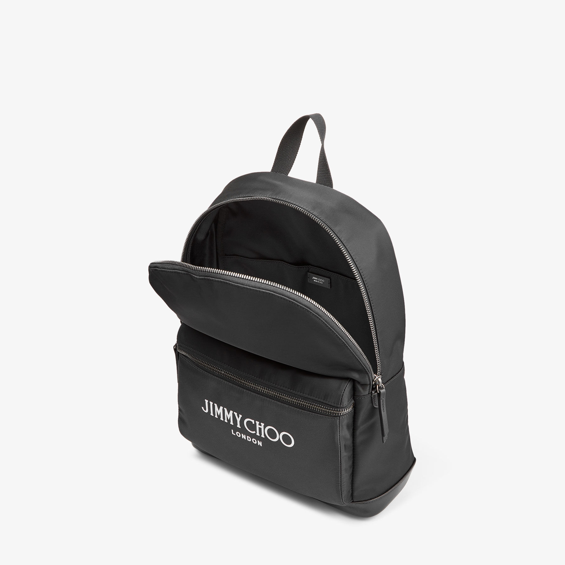 WILMER | Black Nylon Backpack with Jimmy Choo Logo | Autumn Collection ...