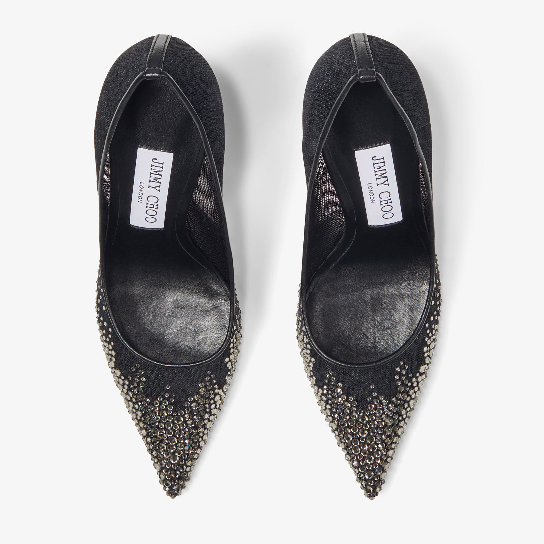 LOVE 85 | Black Mesh Pumps with Dégradé Crystals | New LOVE 85 | Black Mesh Pumps with Dégradé Crystals | New